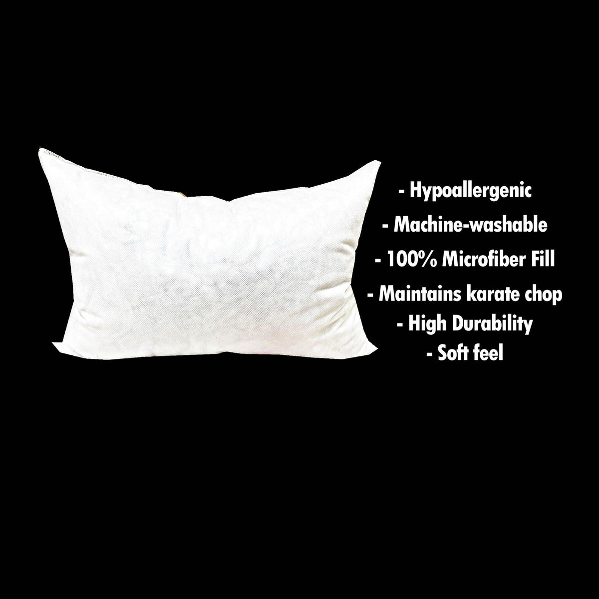 Indoor/Outdoor Synthetic Down Pillow Form 14"x20" (100% Microfiber Fil ...